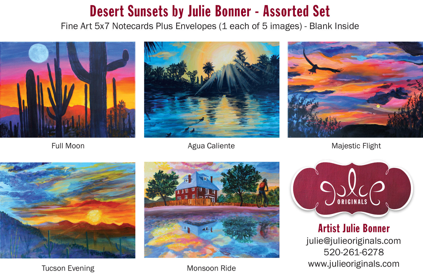 Desert Sunsets Assorted Greeting Cards – Julie Originals